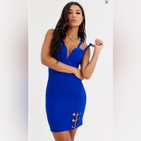 Rare London | Dresses | Elegant Royal Blue Mini Bodycon Dress | Poshmark